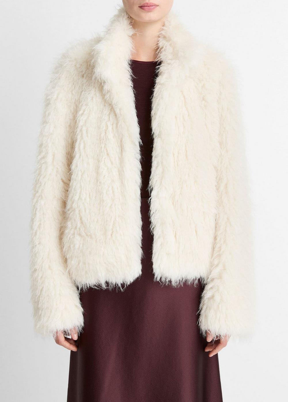 VINCE Vince Shaggy Faux Fur Jacket
